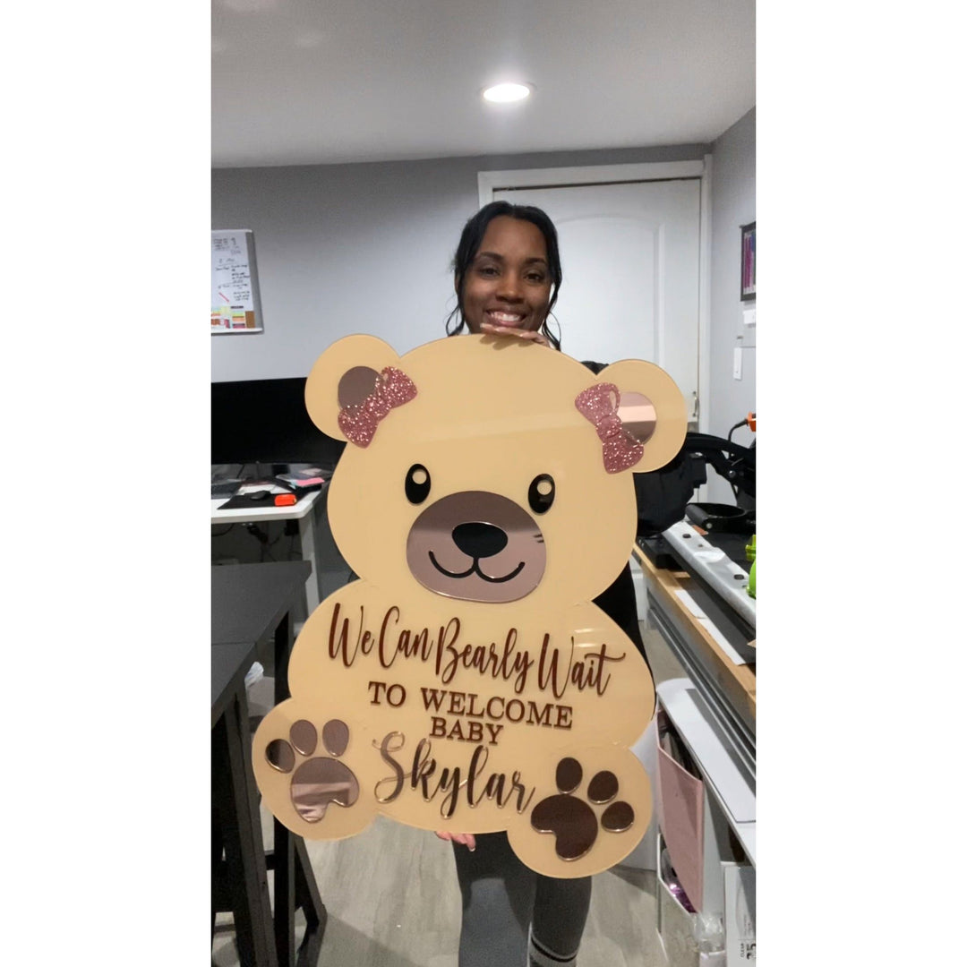 Custom Bear Welcome Sign – N'Pressed Collections